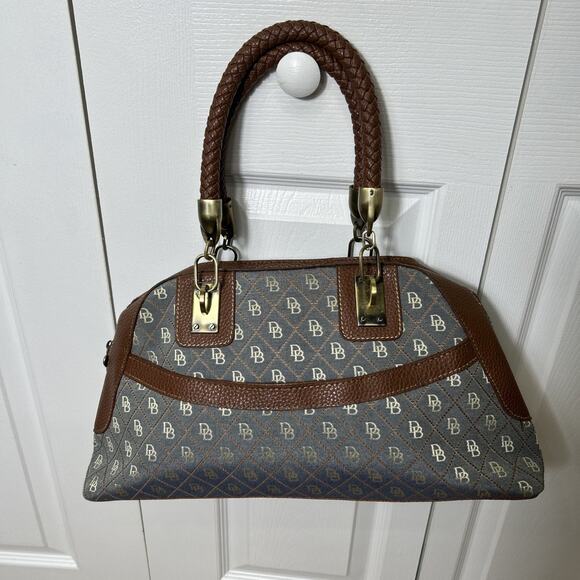 Dooney & Bourke | Bags | Dooney Bourke Db Monogram Barrel Bag Brass ...